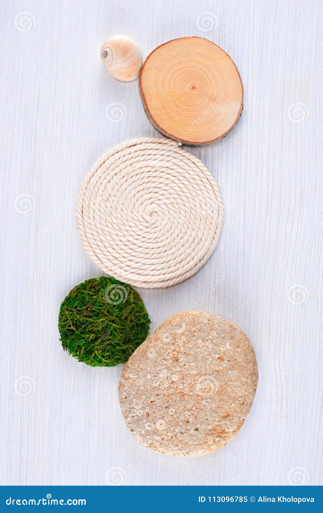 Natural Abstract Background with Circle Elements Stock Image - Image of ...
