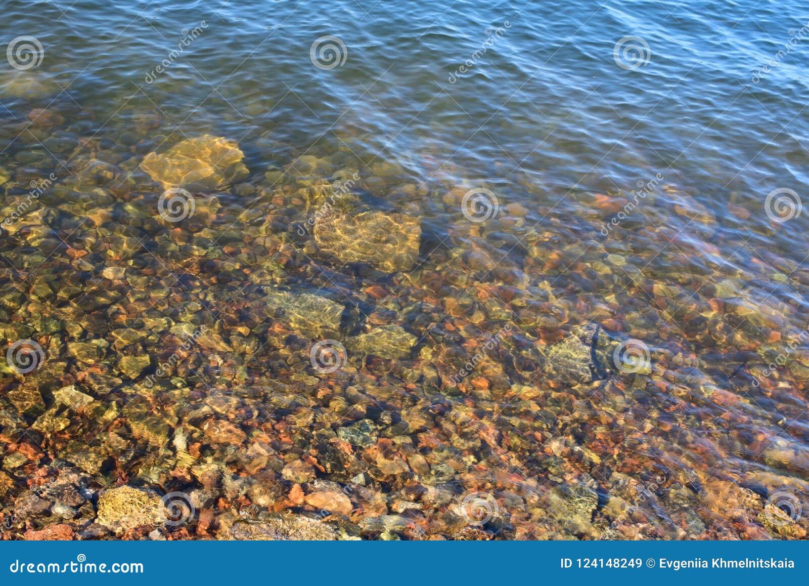 Natural Abstract Background of Sea Pebbles Water . Stock Image - Image ...