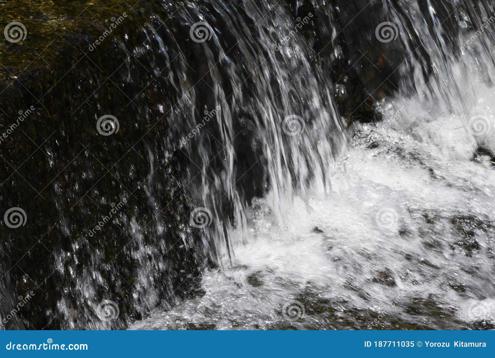 Splashing in the Stream Weir. Stock Image - Image of landscape, move ...