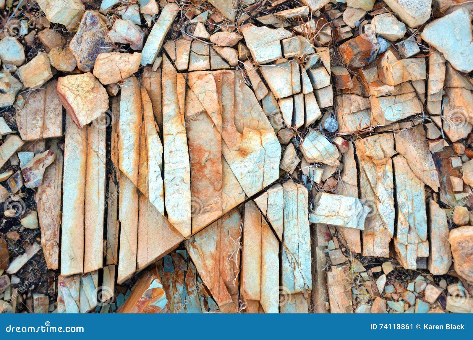 Natural Fractured Sedimentary Rock Background Royalty-Free Stock ...