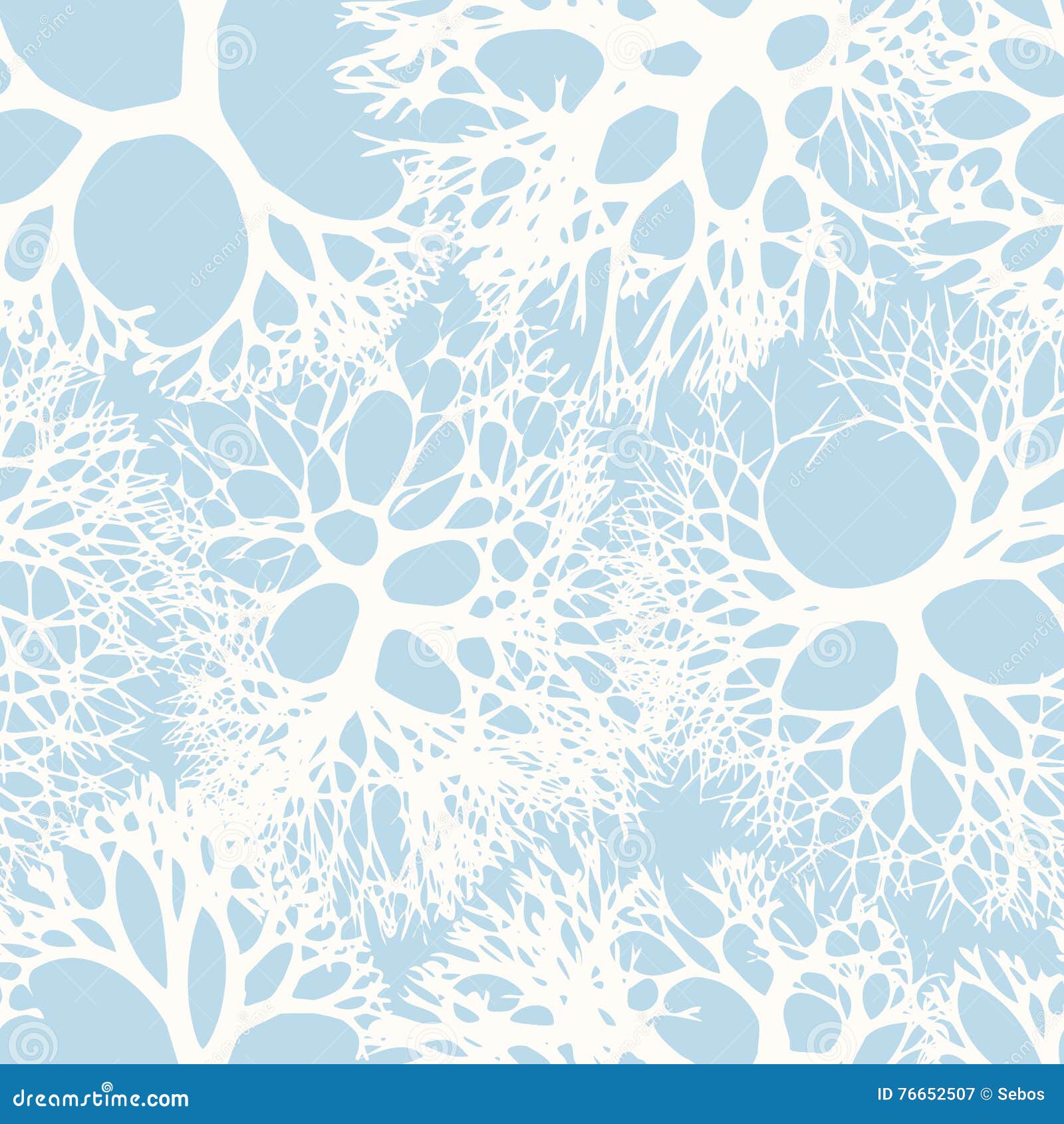 Natural Abstract Seamless Pattern. Moss, Hoarfrost, Foam or Branches ...