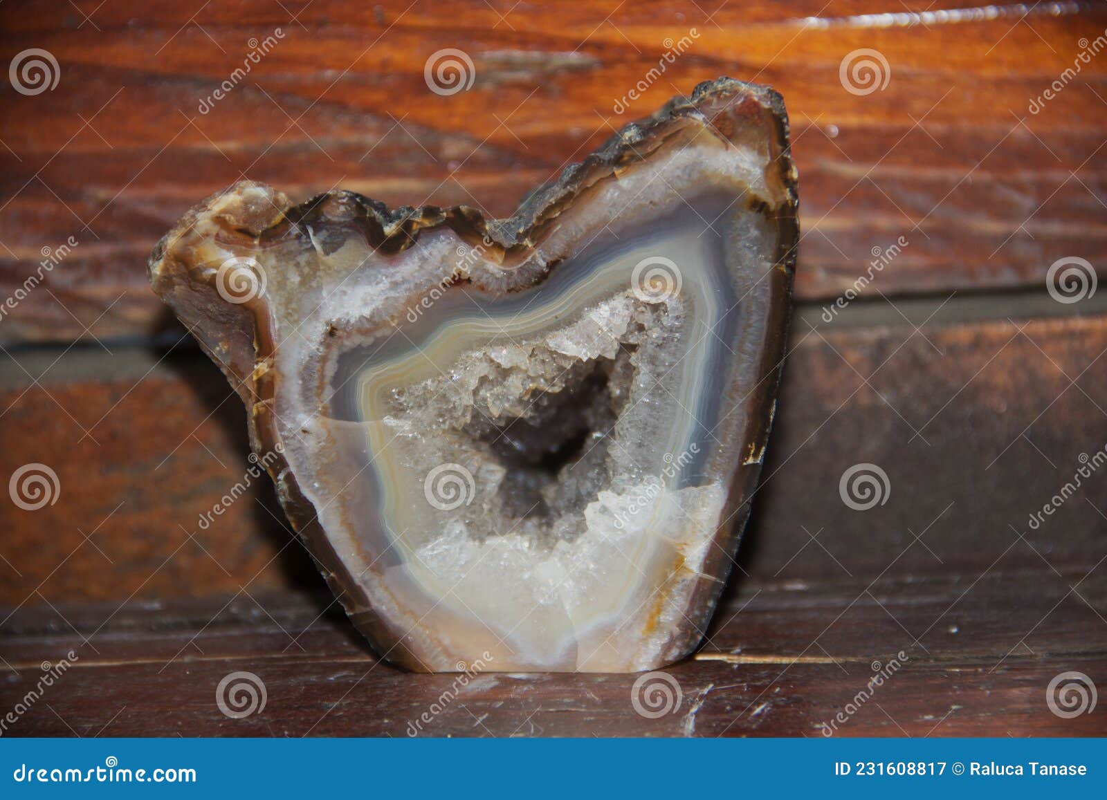 Agate geode stock image. Image of gemstone, rock, crystal - 231608817