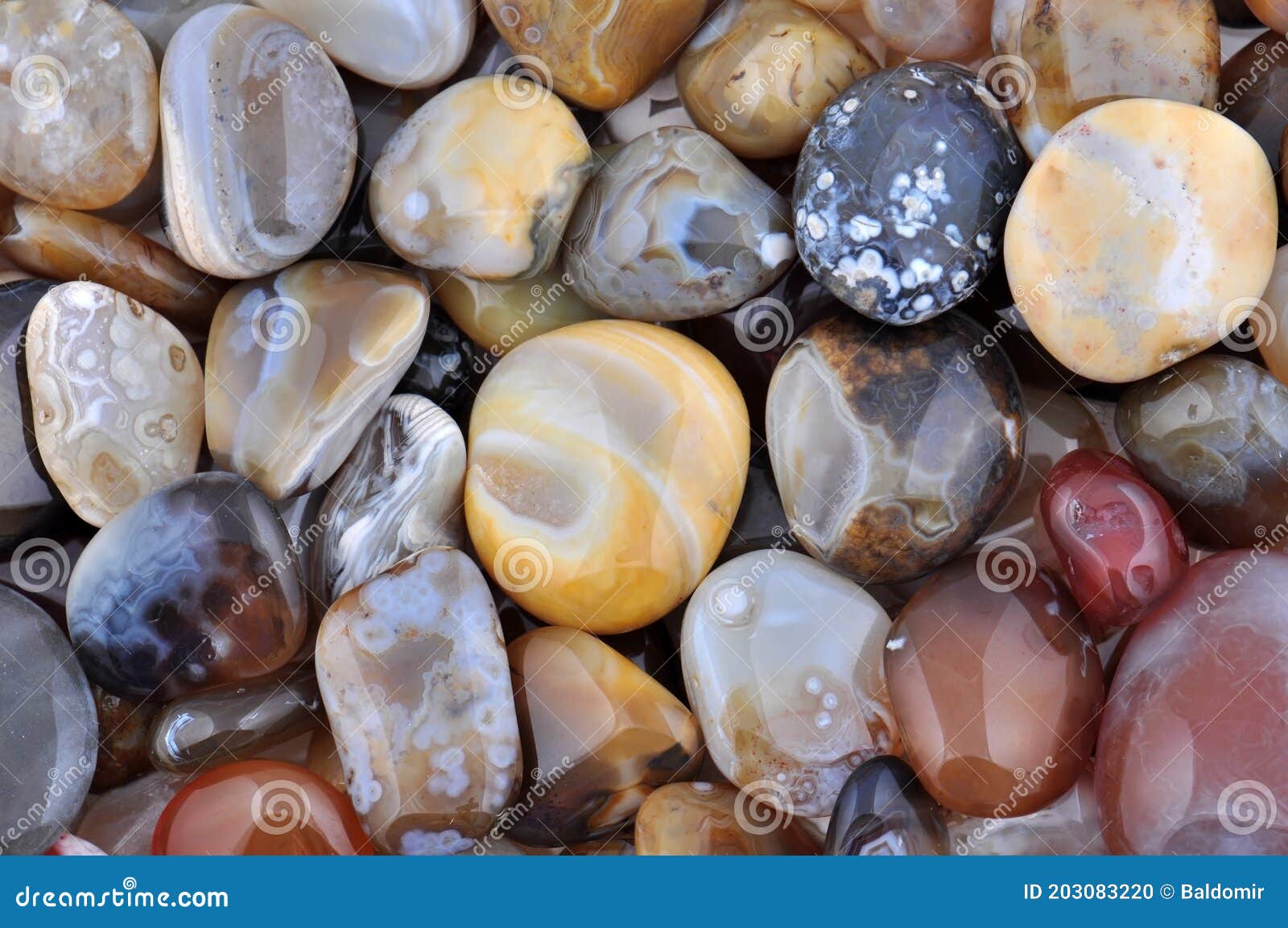 Natural Agate, Various Color Stock Photo - Image of dendrites, colors ...