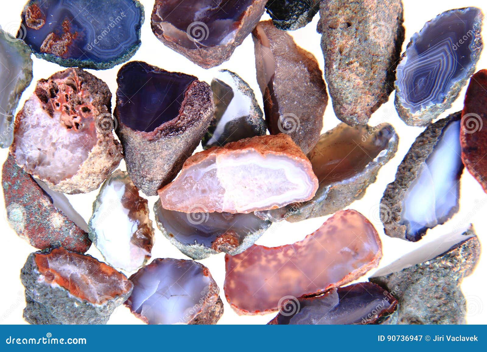 Natural agates isolated stock image. Image of onyx, natural - 90736947