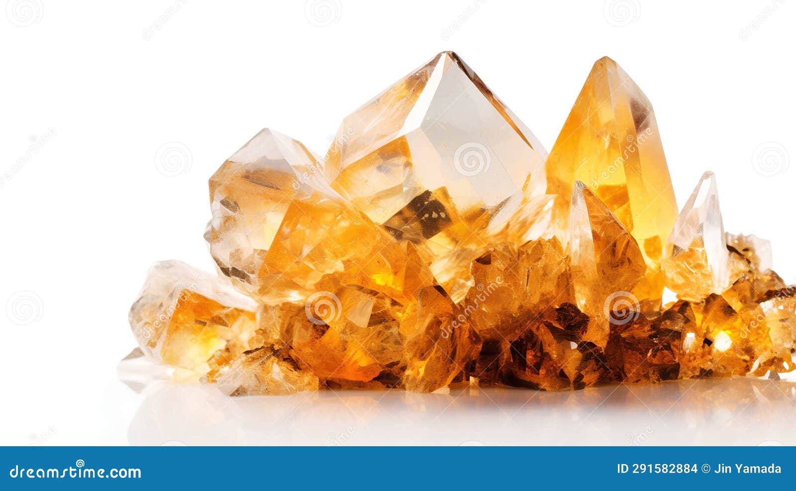 Natural Amber Crystals. Isolated on White Background. Studio Shot Stock ...