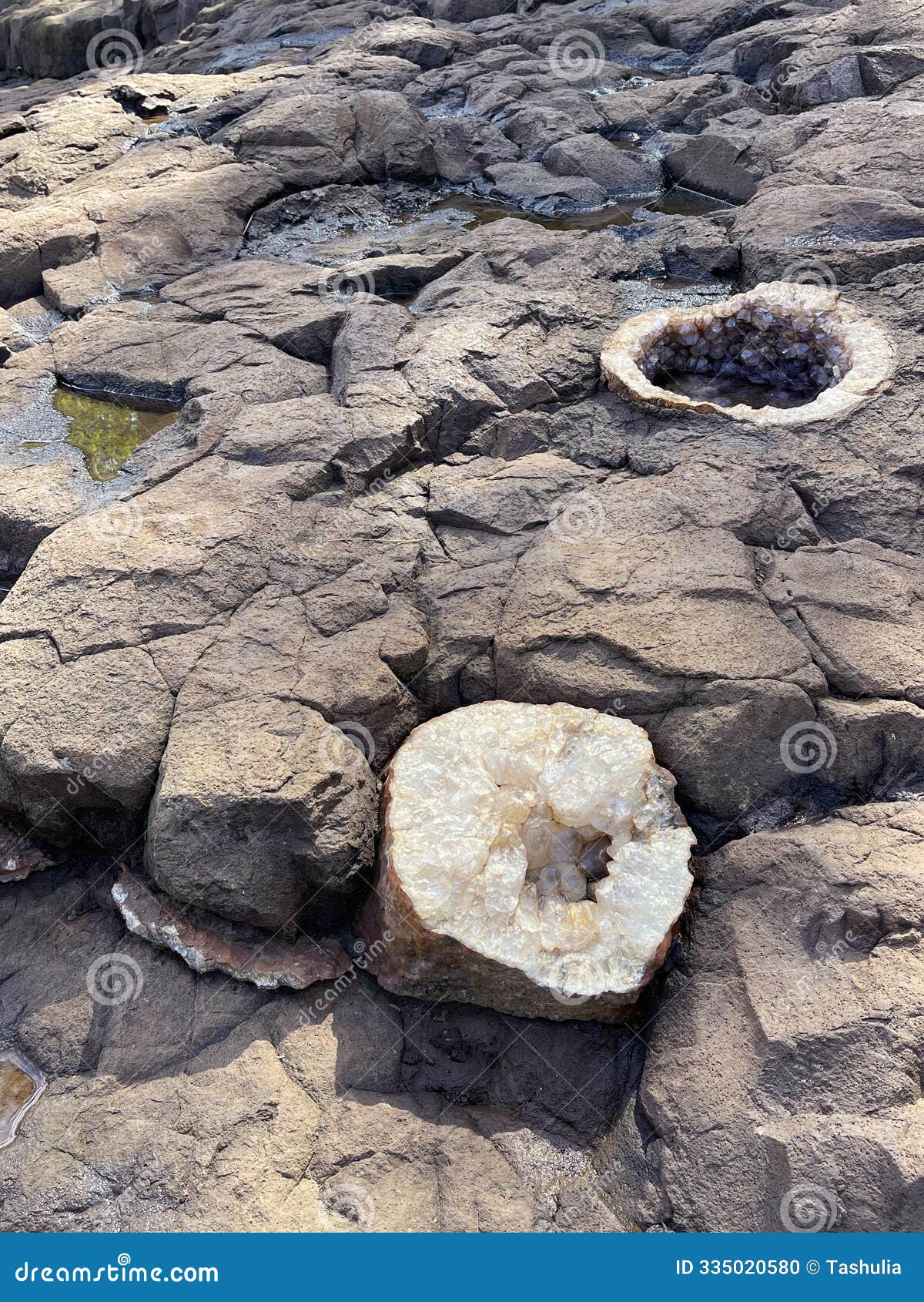 Natural Amethyst at the Wanda Mines, Argentina. Stock Photo - Image of ...