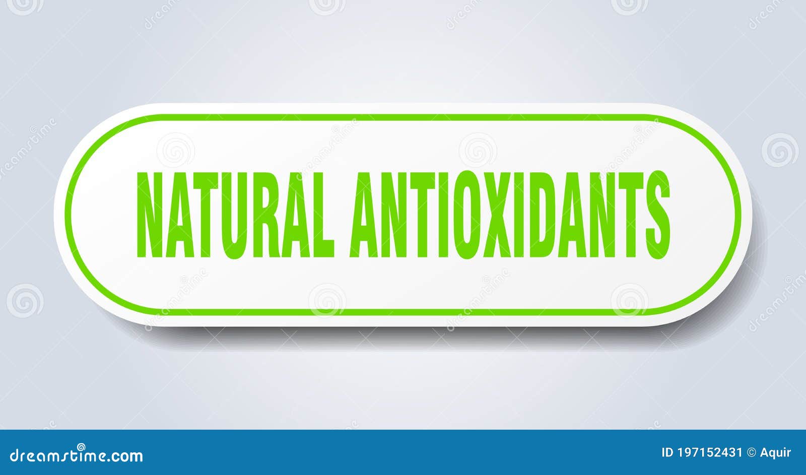 Natural Antioxidants Sticker. Stock Vector - Illustration of rounded ...
