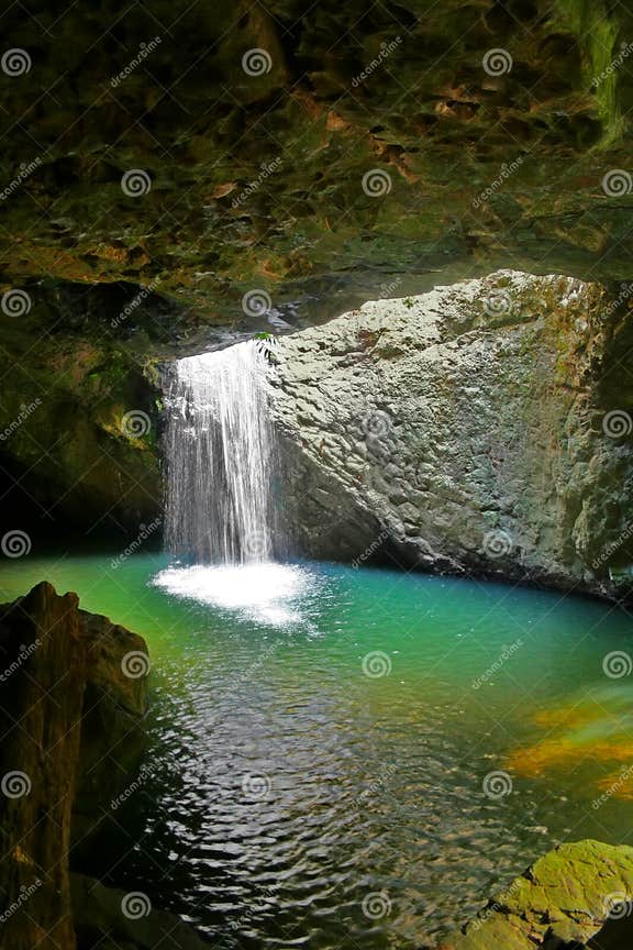 Natural Arch Waterfall stock photo. Image of hinterland - 25959756