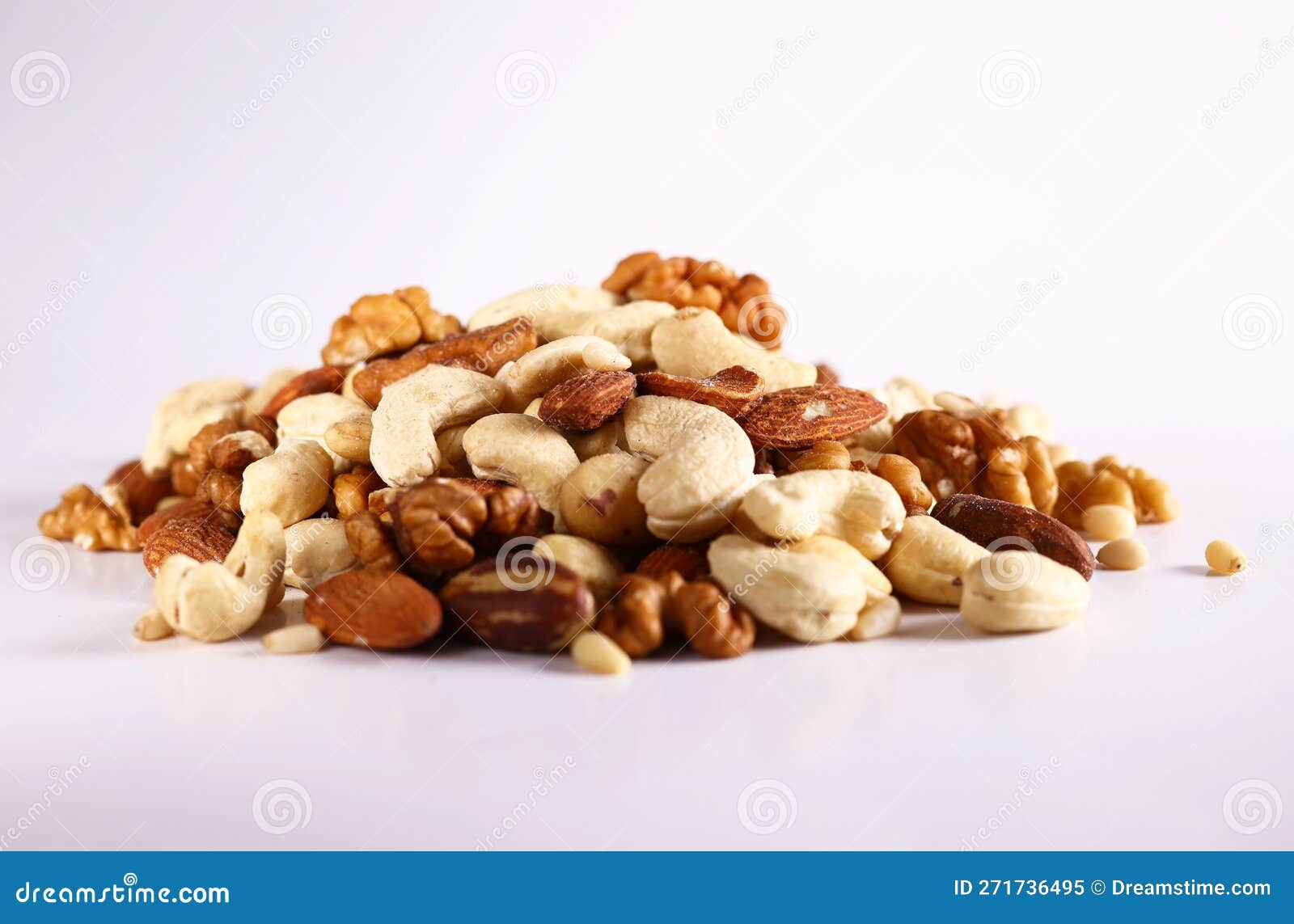 Natural Assorted Nuts on White Stock Image - Image of nuts, food: 271736495