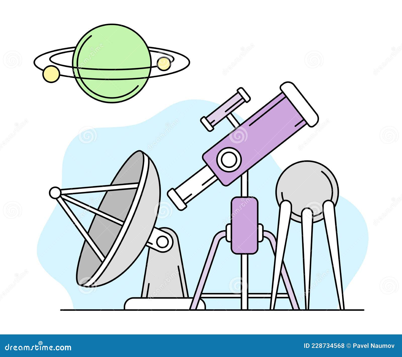 Natural Astronomy Science and Study with Telescope and Celestial Object ...