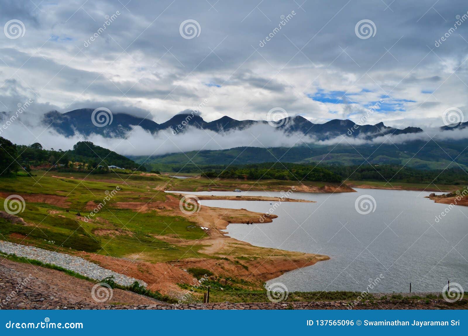 Natural Attractive Mountain with Mist Landscape Stock Photo - Image of ...