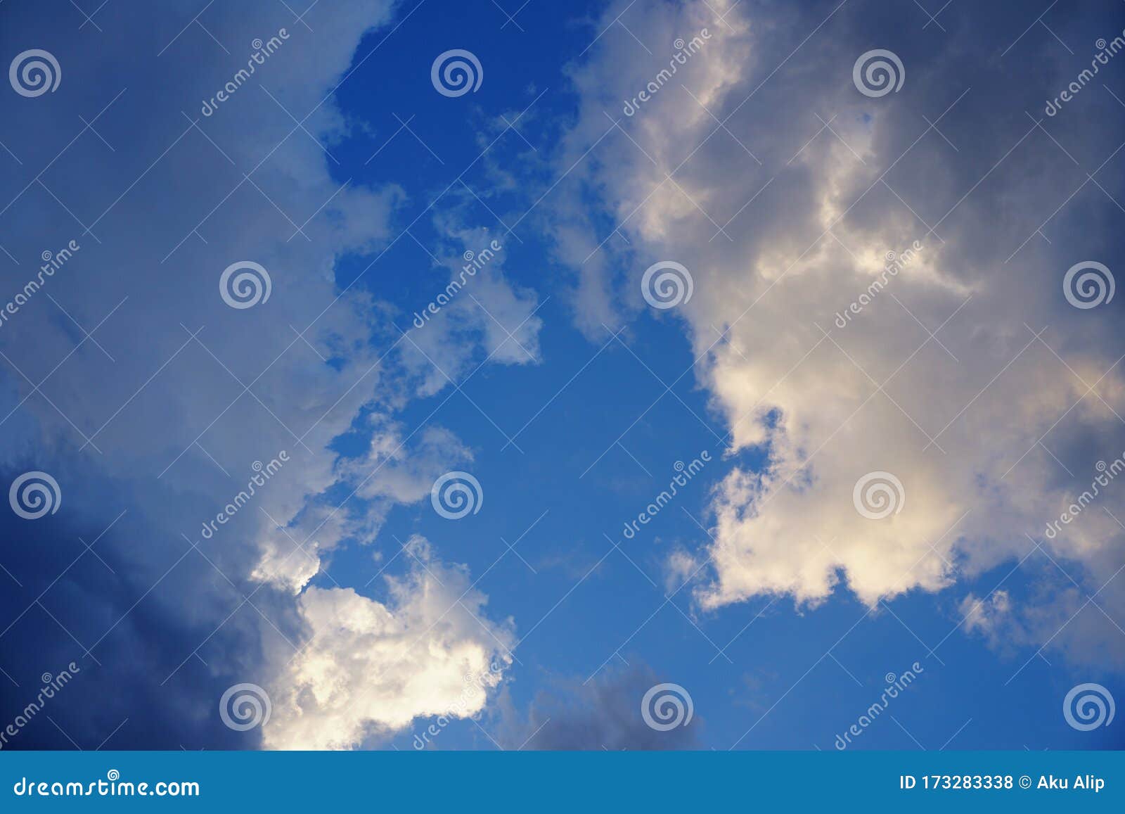 Blue Sky and Beautiful Cloud. Stock Photo - Image of atmosphere ...
