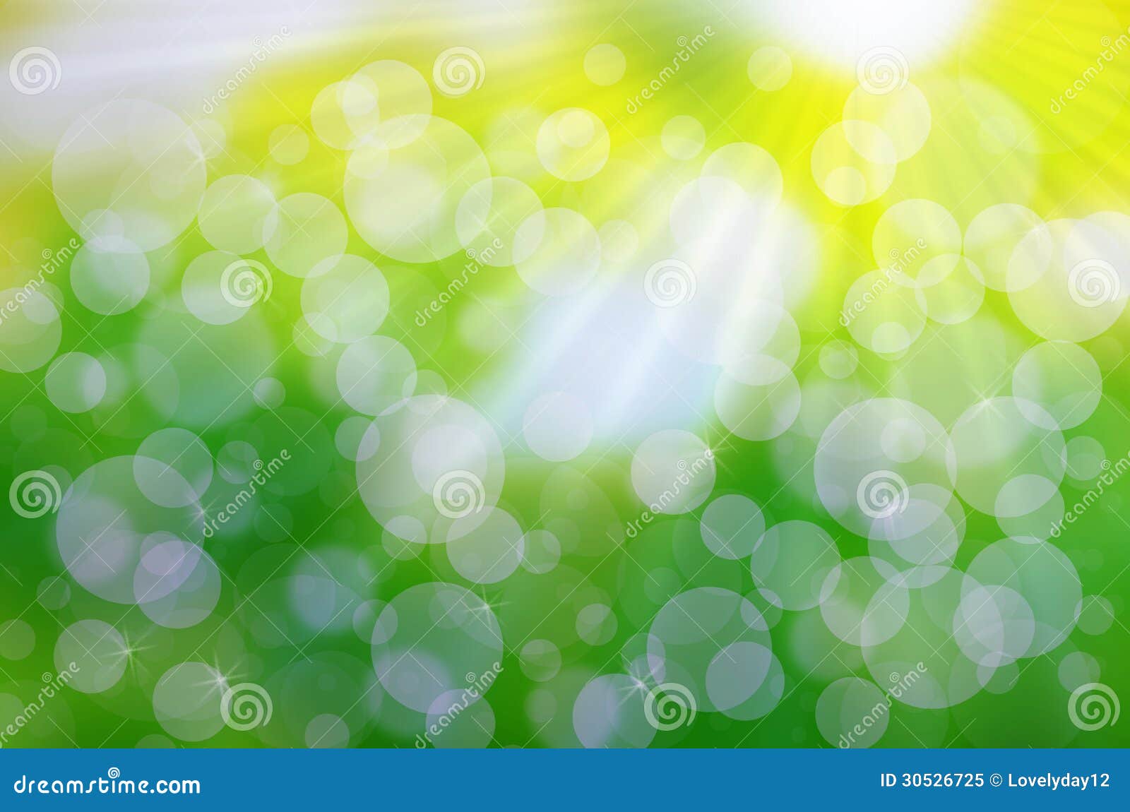 Natural Background Blurring and Sun Rays Stock Illustration ...