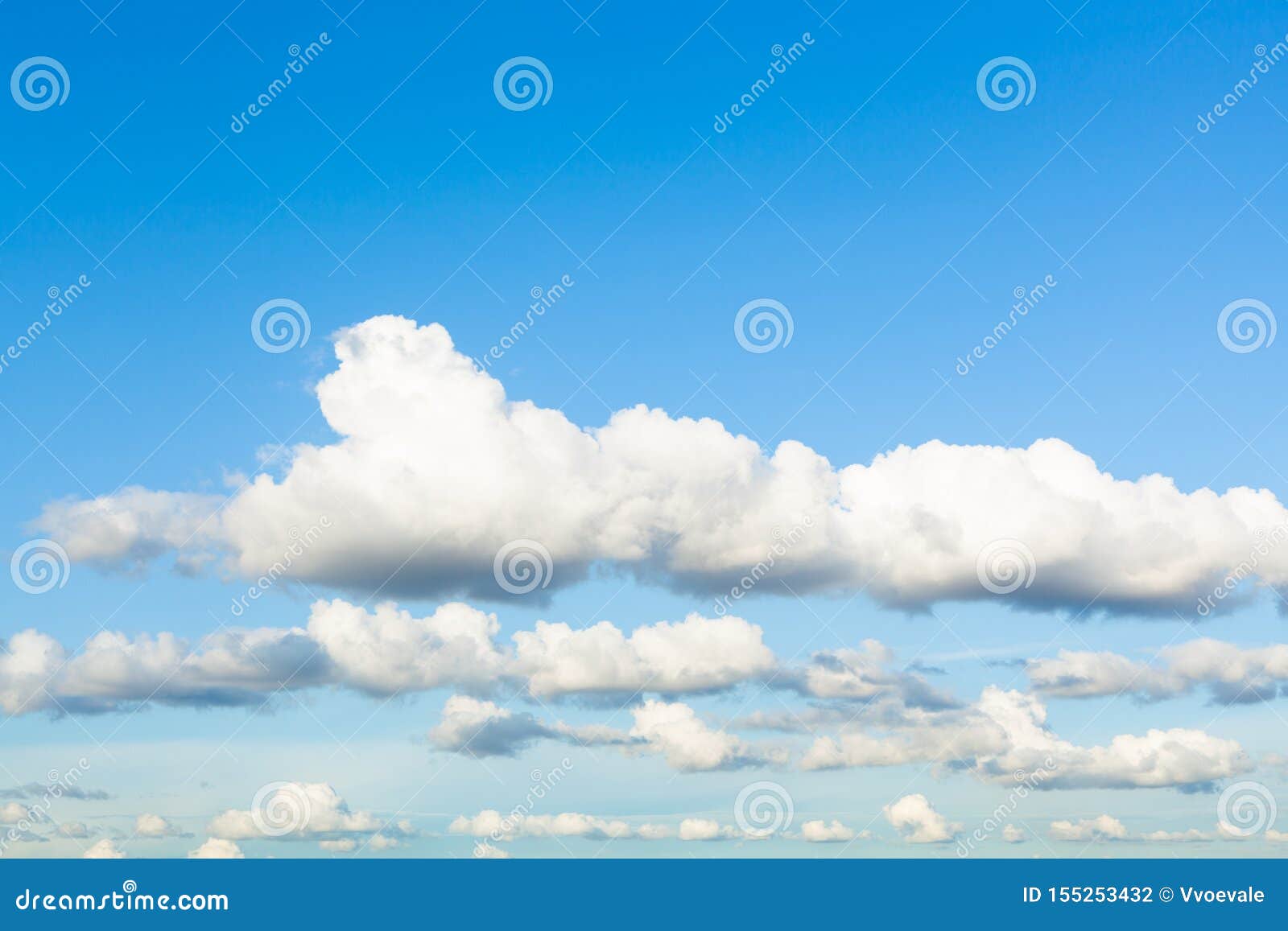 Chains of White and Gray Clouds in Sky in Evening Stock Photo - Image ...