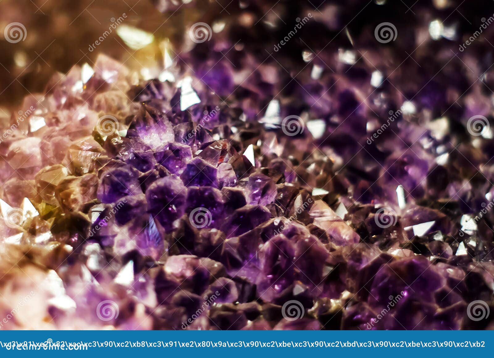 Natural Background - Cluster of Violet Amethyst Crystals Stock Image ...