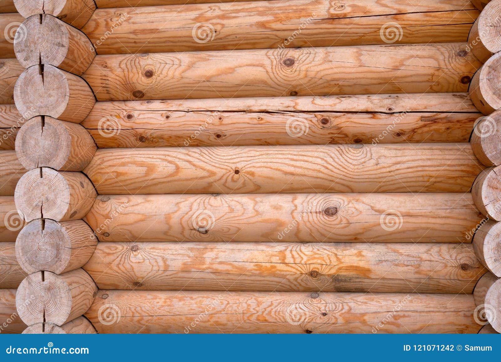Wooden house wall stock photo. Image of blockhouse, background - 121071242