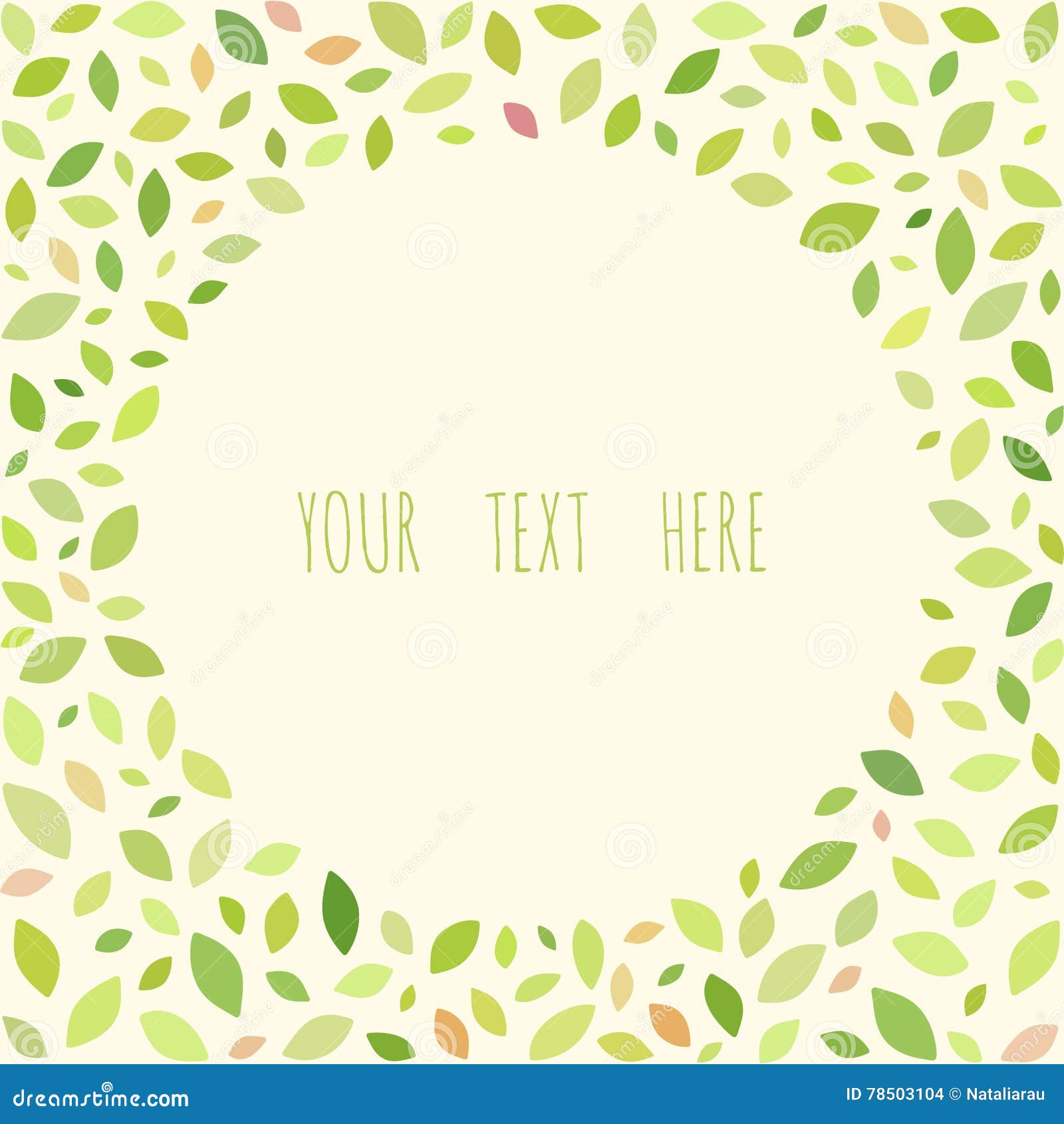 Natural Background in the Shape of a Circle Stock Vector - Illustration ...