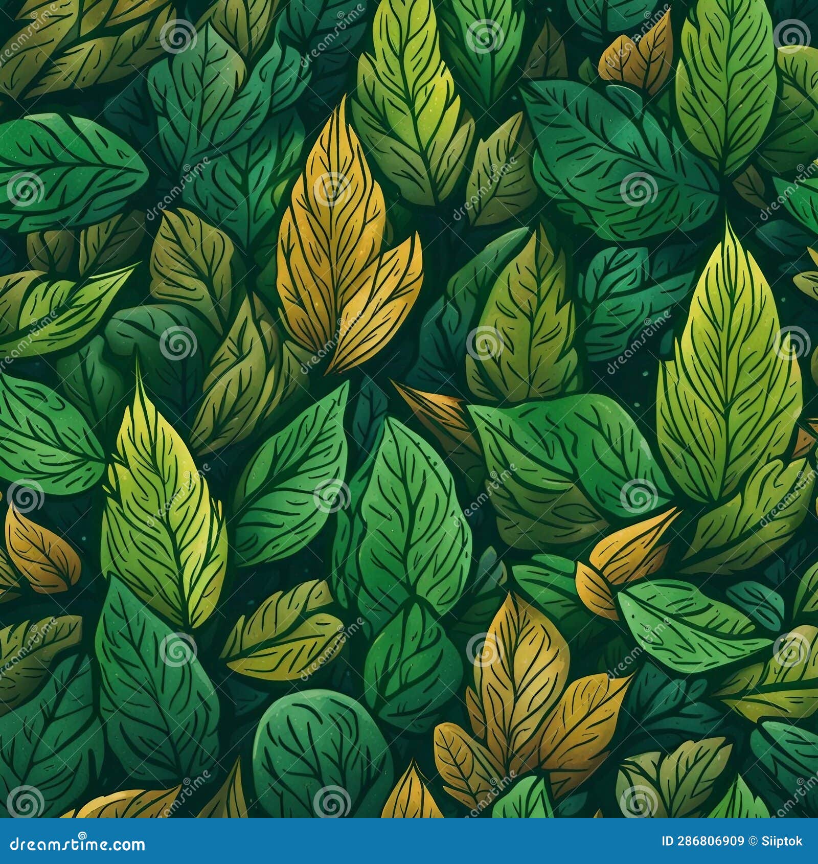 A Natural Background of Stacked Plant Leaf Patterns Fills the View ...