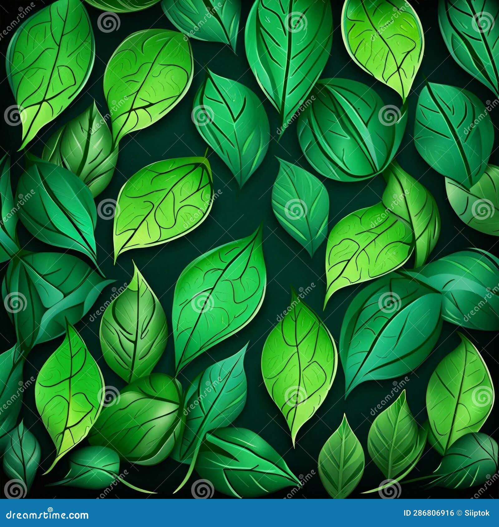 A Natural Background of Stacked Plant Leaf Patterns Fills the View ...