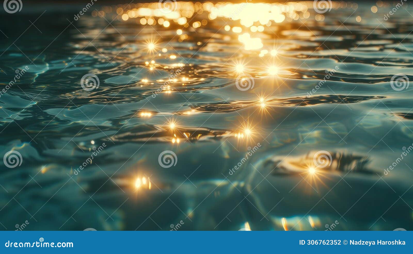Natural Backgrounds with Blue Water and Sunlight Stock Illustration ...