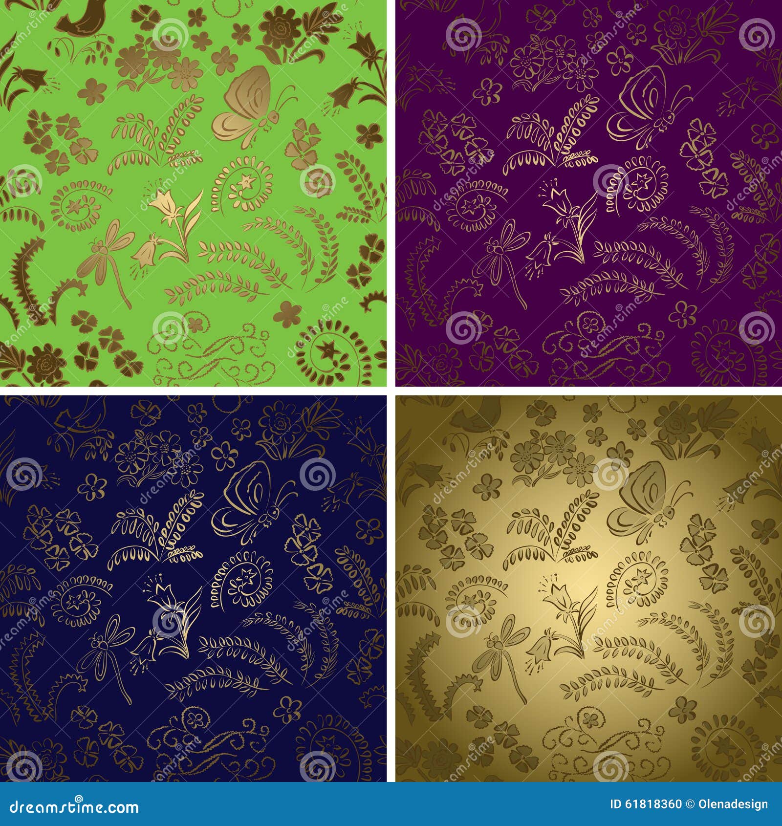 Natural Backgrounds with Gradient - Set - Vector Stock Vector ...