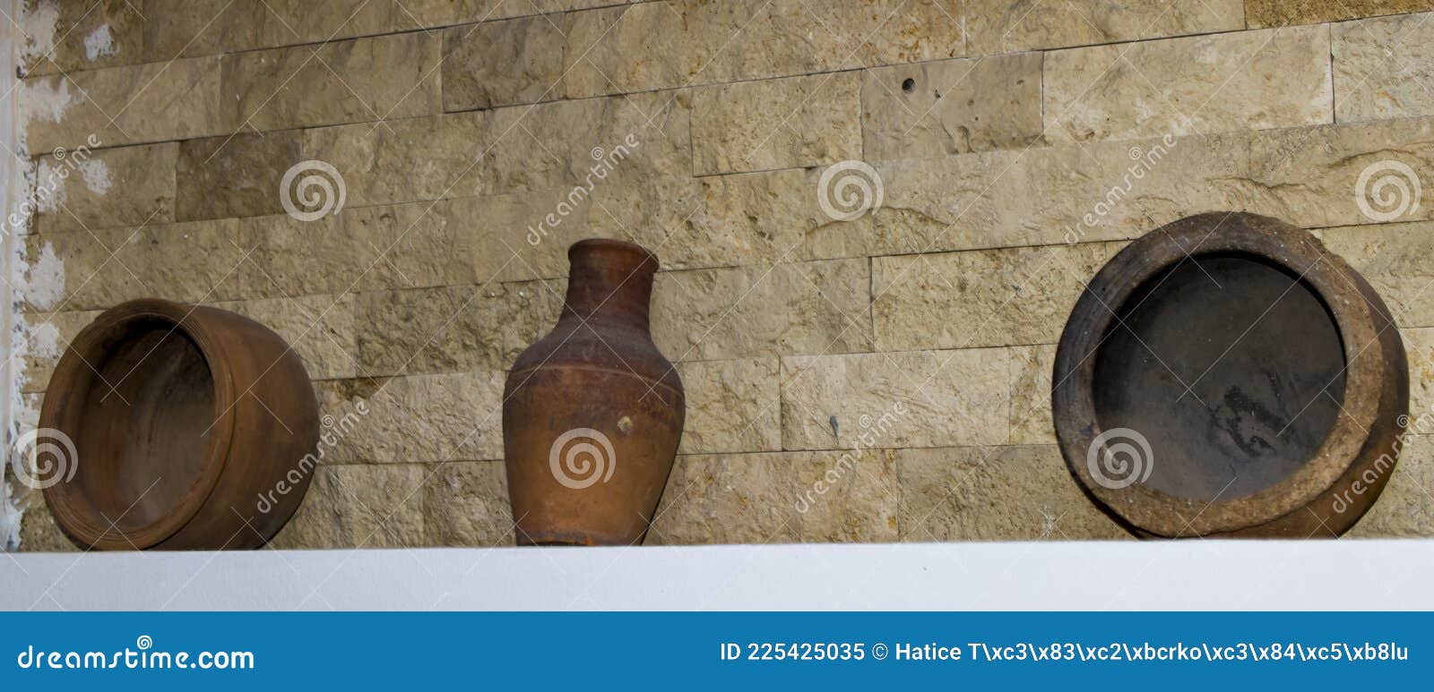 Natural Baked Mud. Occupies. Shelved on the Wall Stock Image - Image of ...