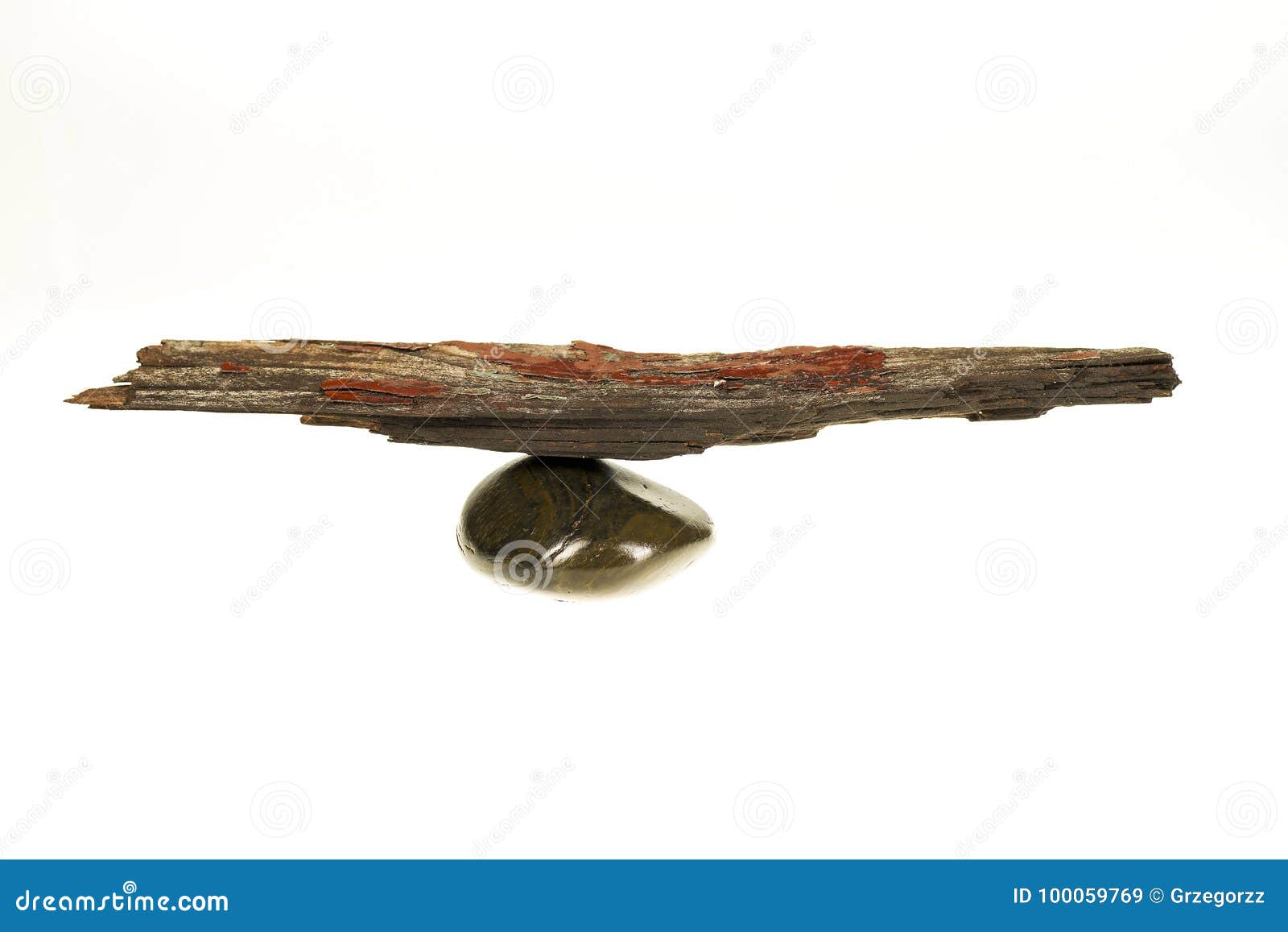 Natural Balance Beam on the White Background Stock Image - Image of ...