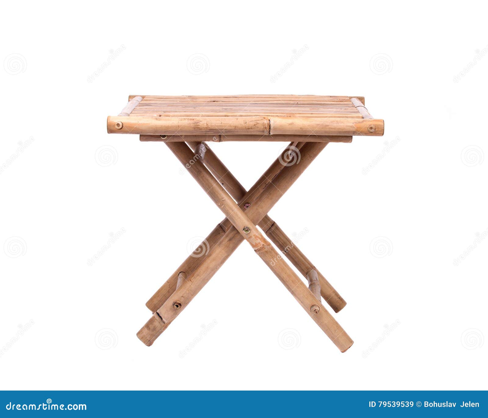 Natural Bamboo Folding Table Stock Image - Image of furniture, table ...
