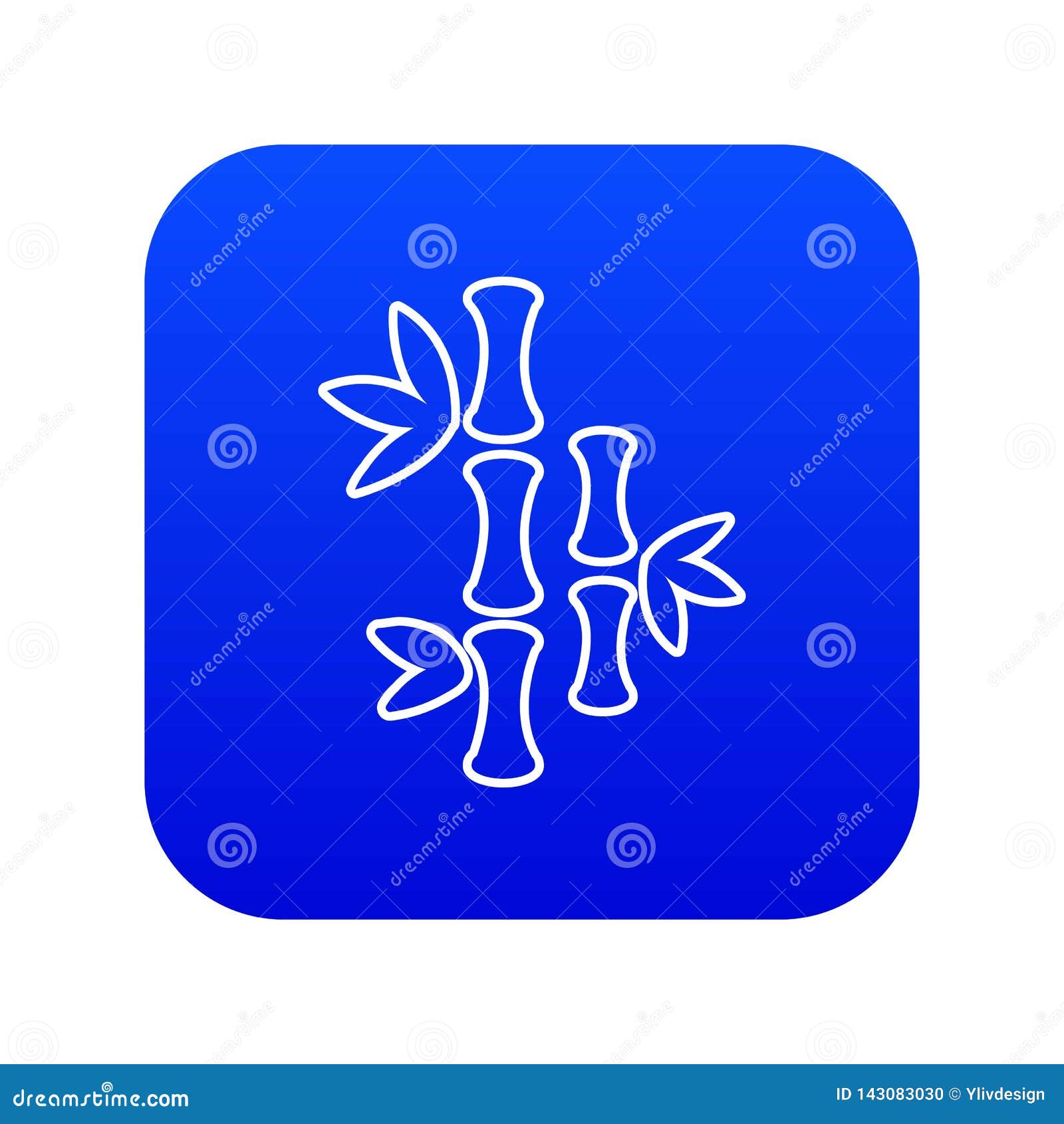 Natural Bamboo Icon Blue Vector Stock Vector - Illustration of flat ...