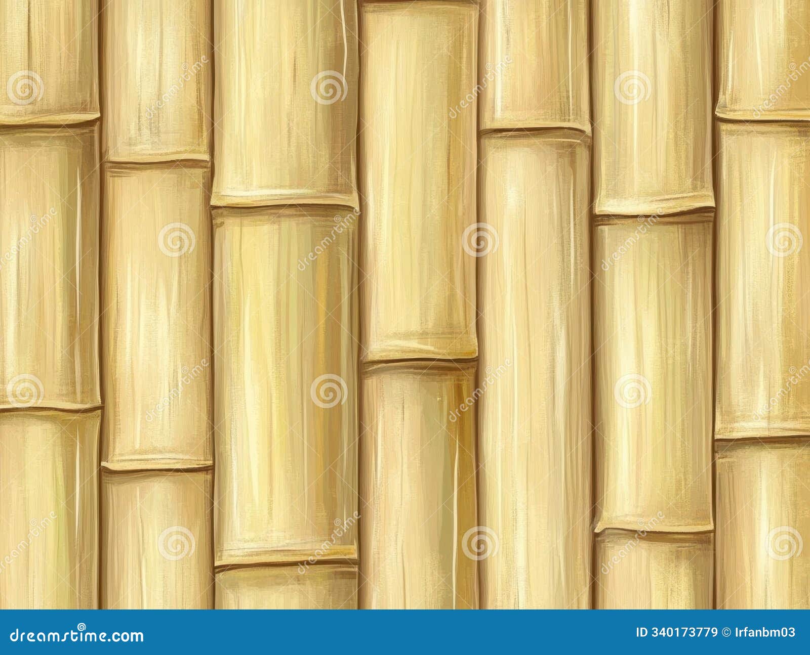 Natural Bamboo Texture, Seamless Pattern for Design Stock Illustration ...