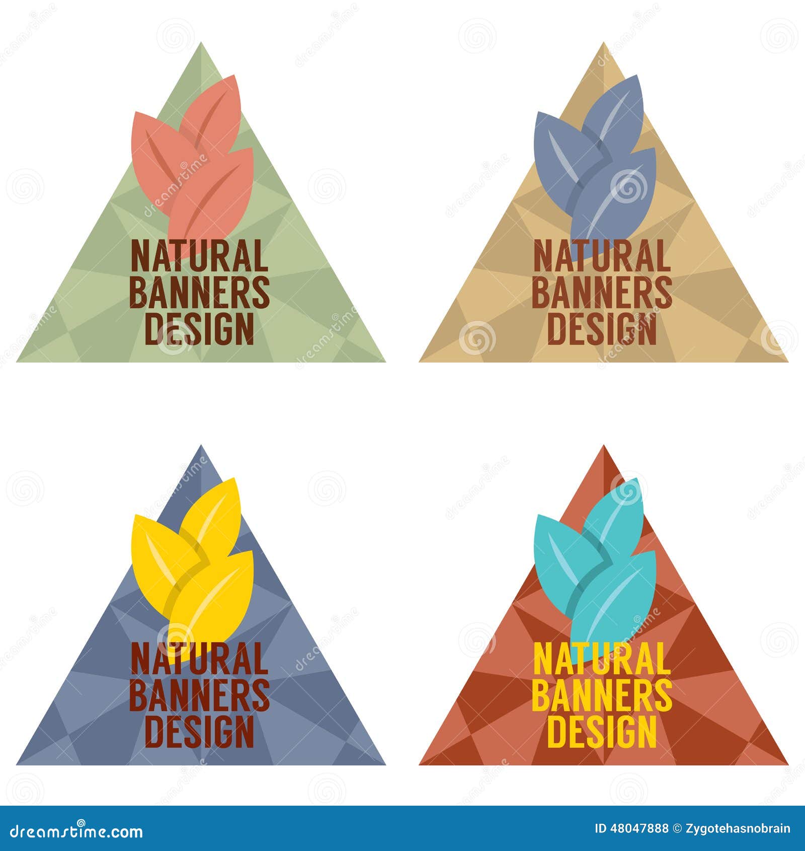 Natural Banners Design Set Vintage Style Stock Vector - Illustration of ...
