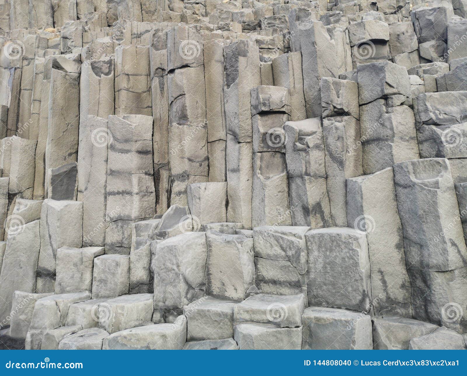 Natural Basalt Wall in Rocks Texture, Iceland. Stock Photo - Image of ...