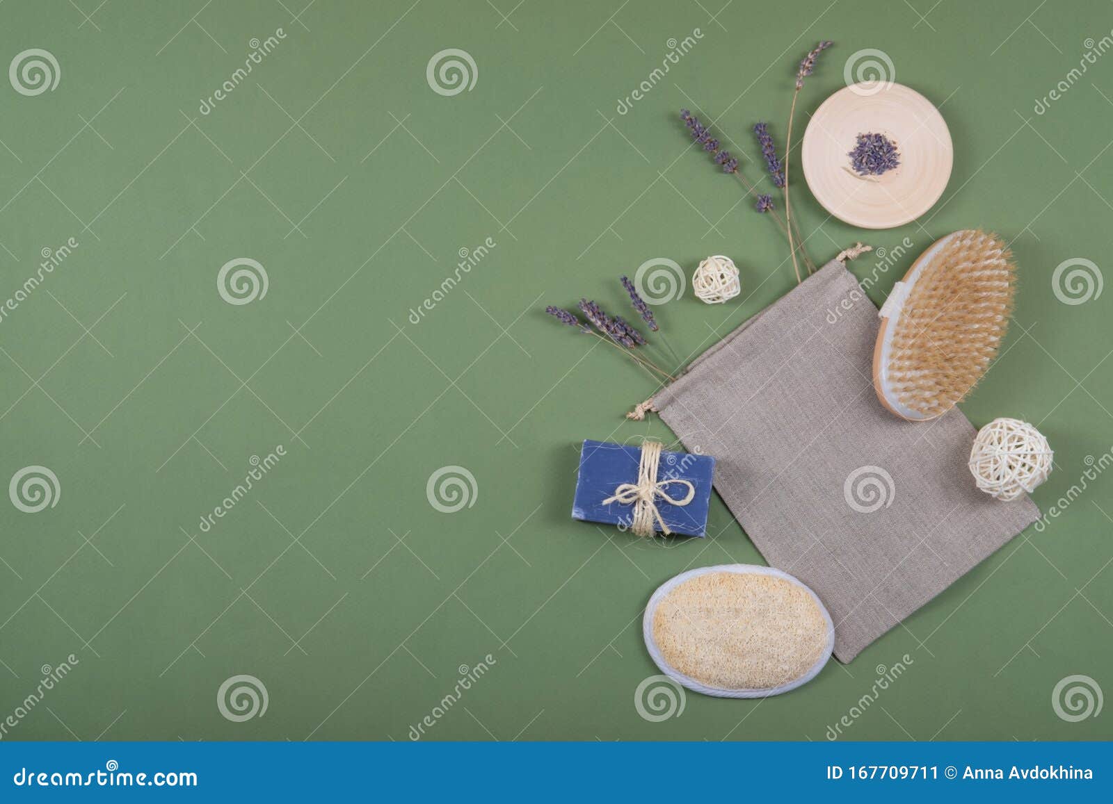 Natural Bathroom Objects with Lavender. Stock Image - Image of care ...