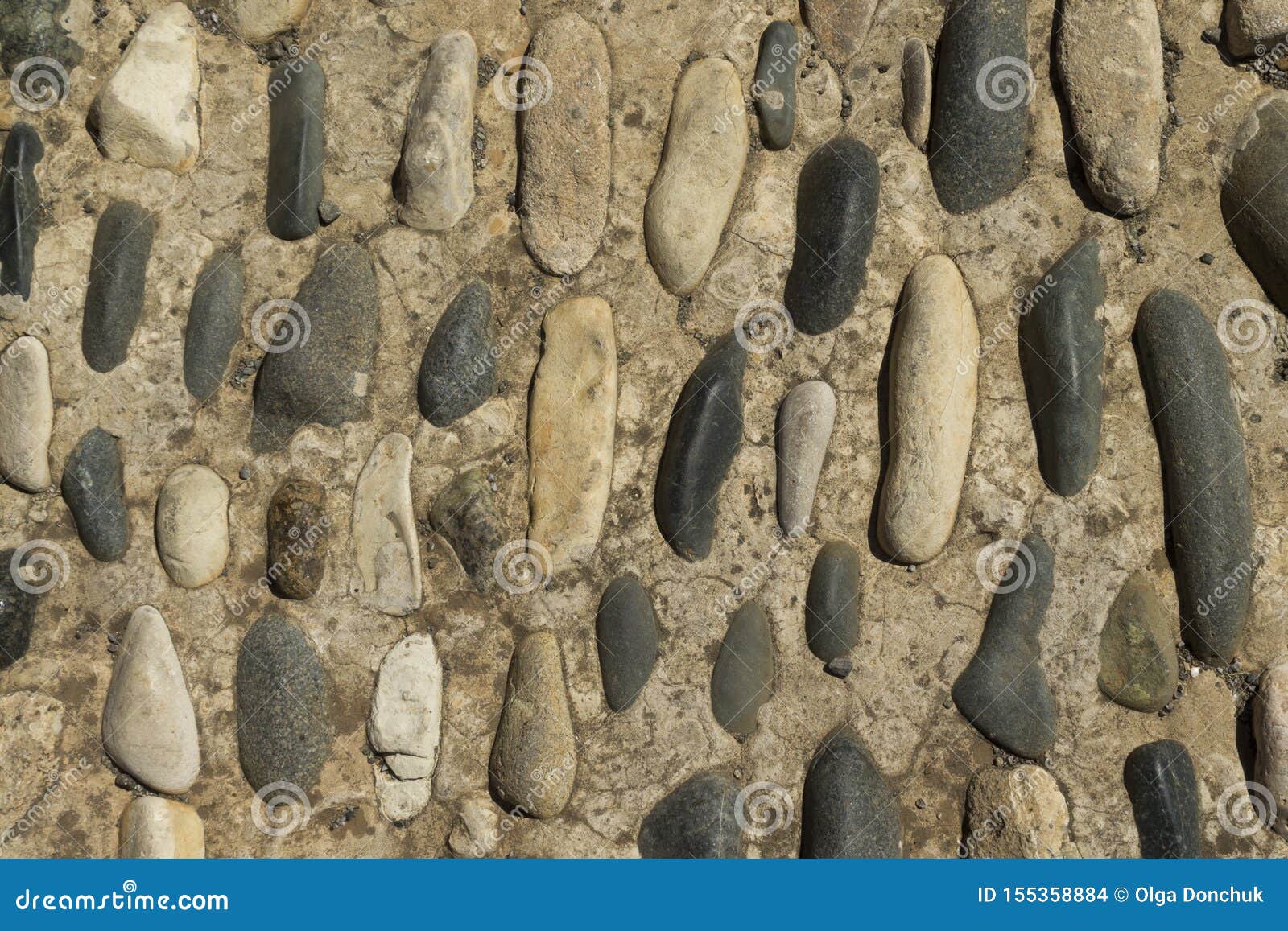 Natural Beach Stone Pavement Texture Stock Photo - Image of path ...