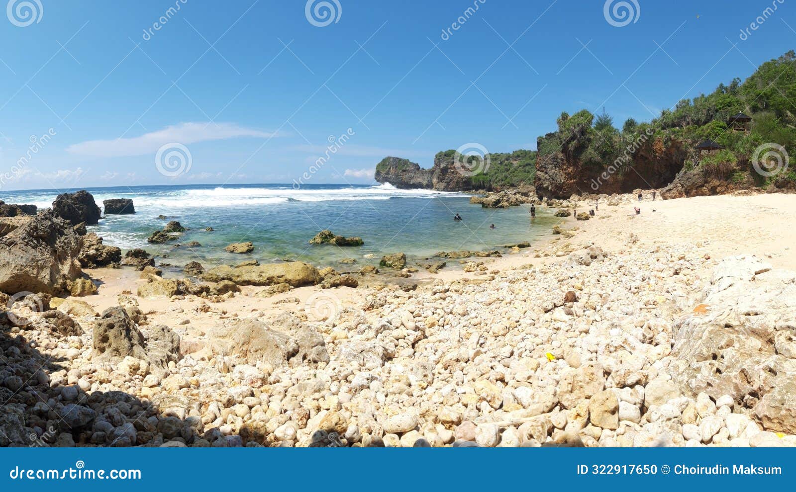 Natural Beach View during the Day in Java Stock Photo - Image of ...