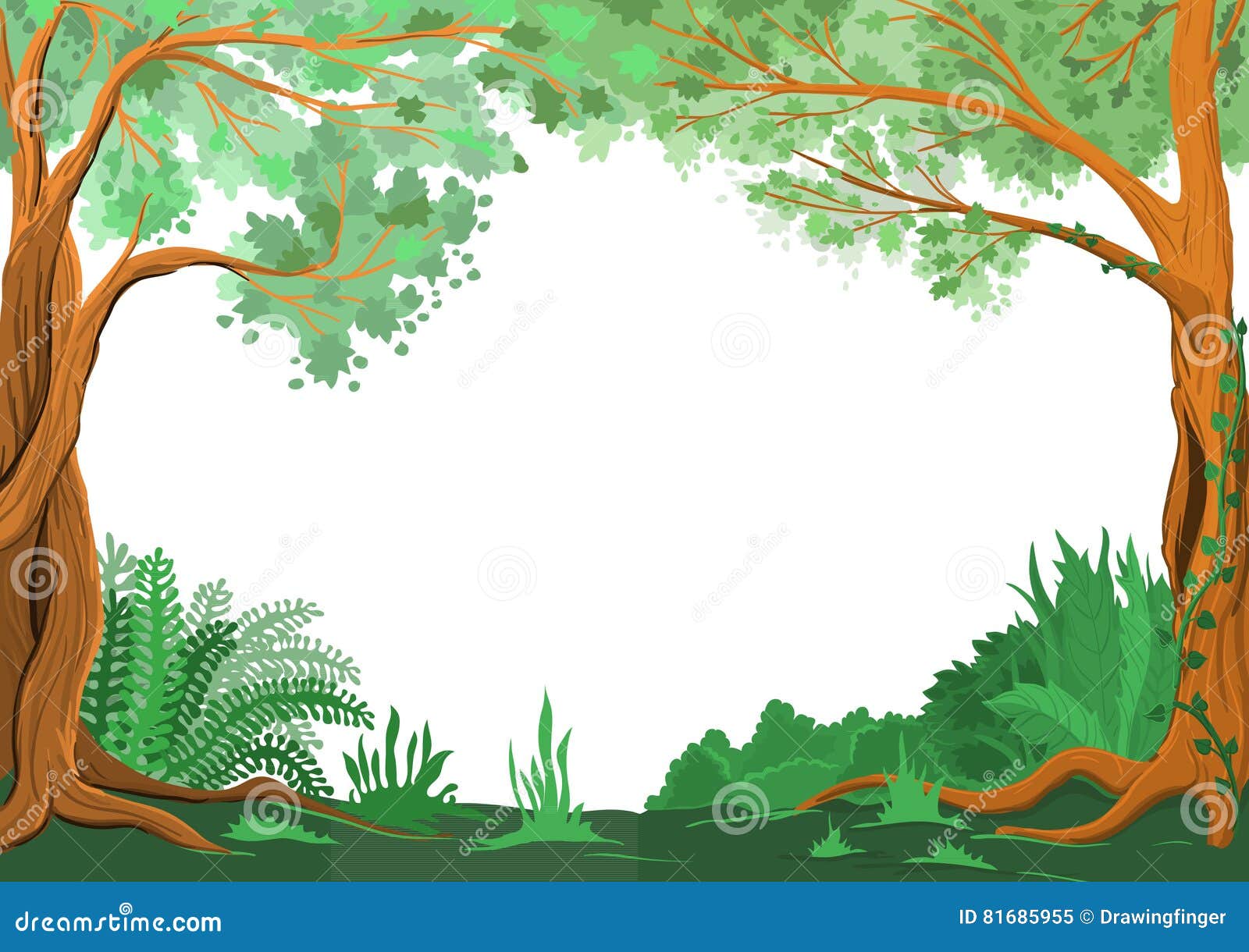 Natural Beautiful Green Frame Stock Vector - Illustration of green ...