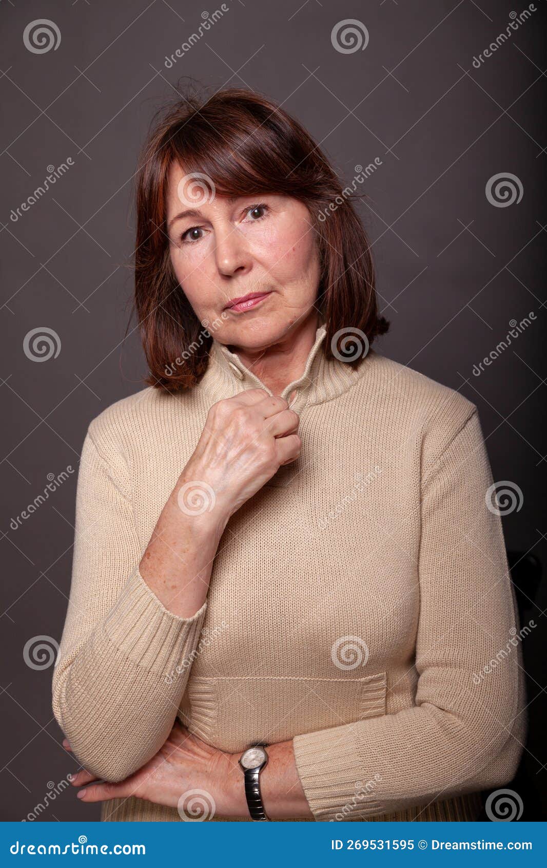 Natural Beauty Aged Portrait Of Old Woman Stock Image Image Of