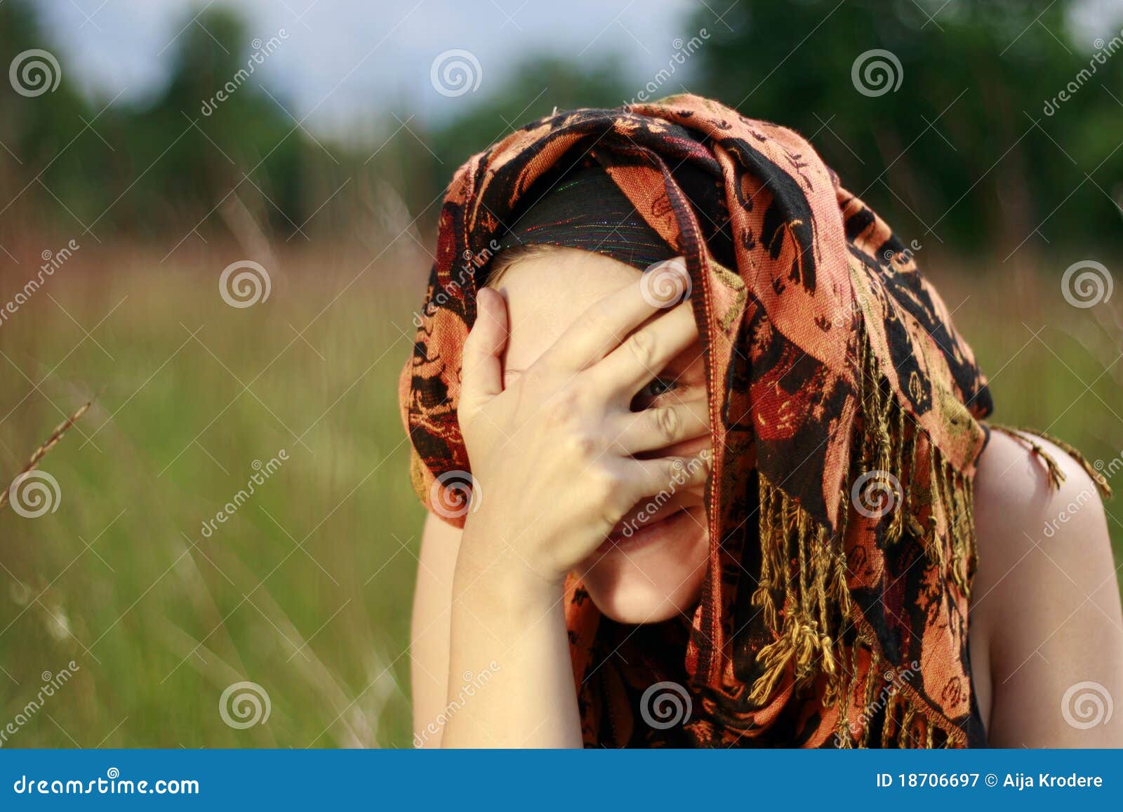 Natural beauty flirting stock image. Image of fingers - 18706697