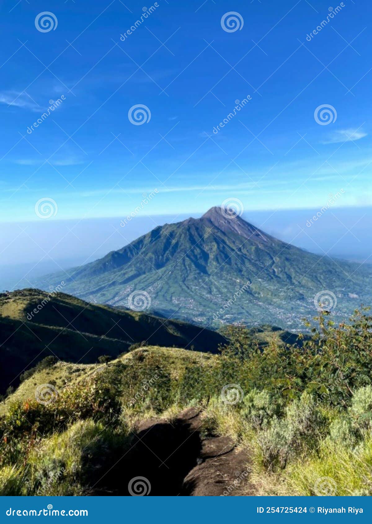 The Natural Beauty of Mount Merapi, Yogyakarta, Indonesia Stock Photo ...