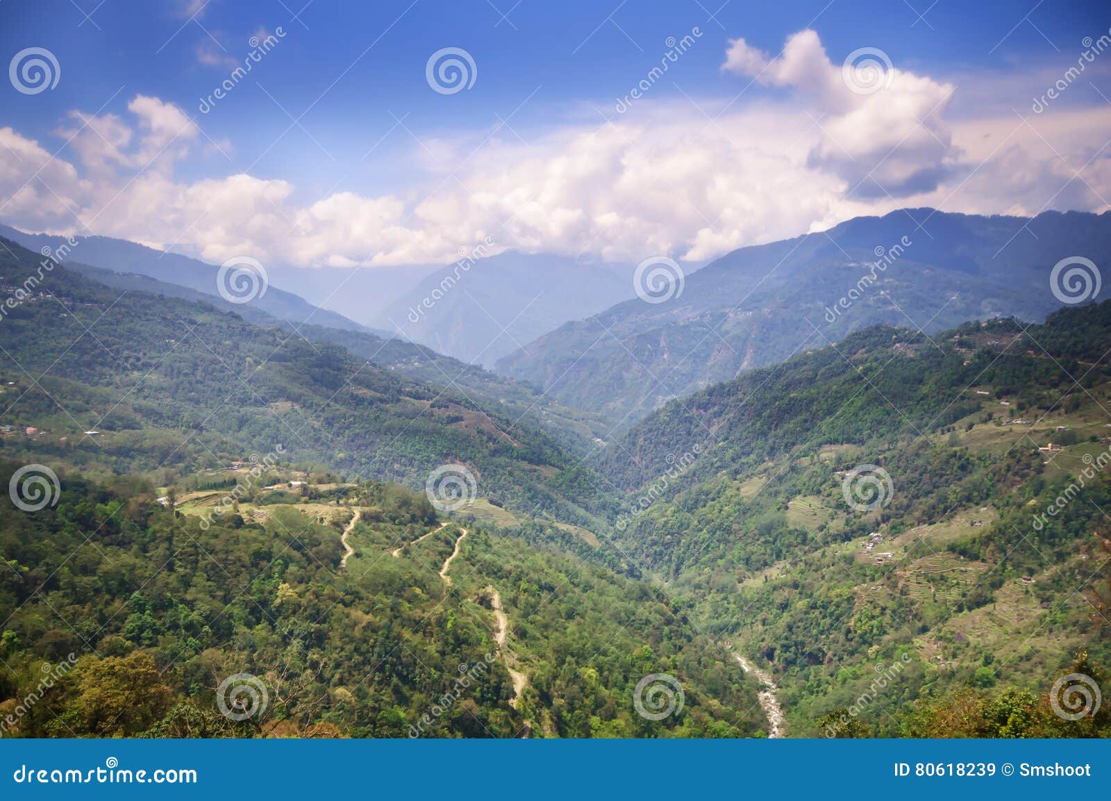 Natural Beauty View of North Sikkim, India Stock Image - Image of ...