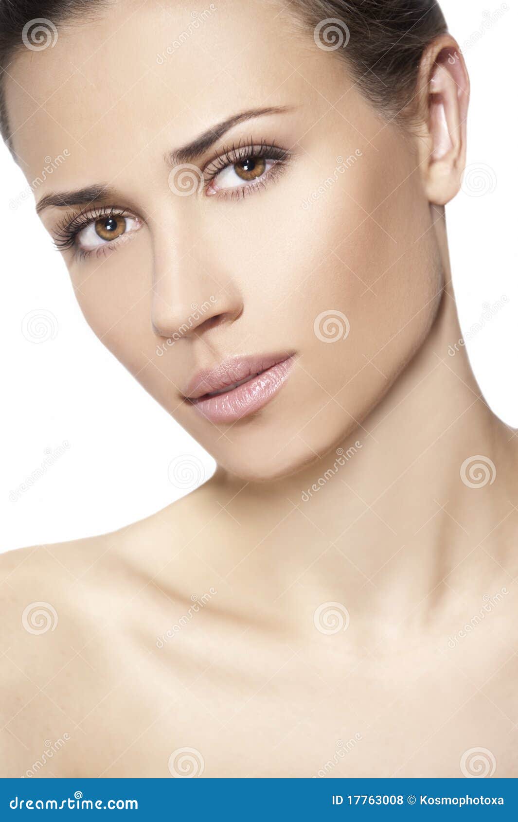 Natural Beauty Women in White Background Stock Photo - Image of head ...