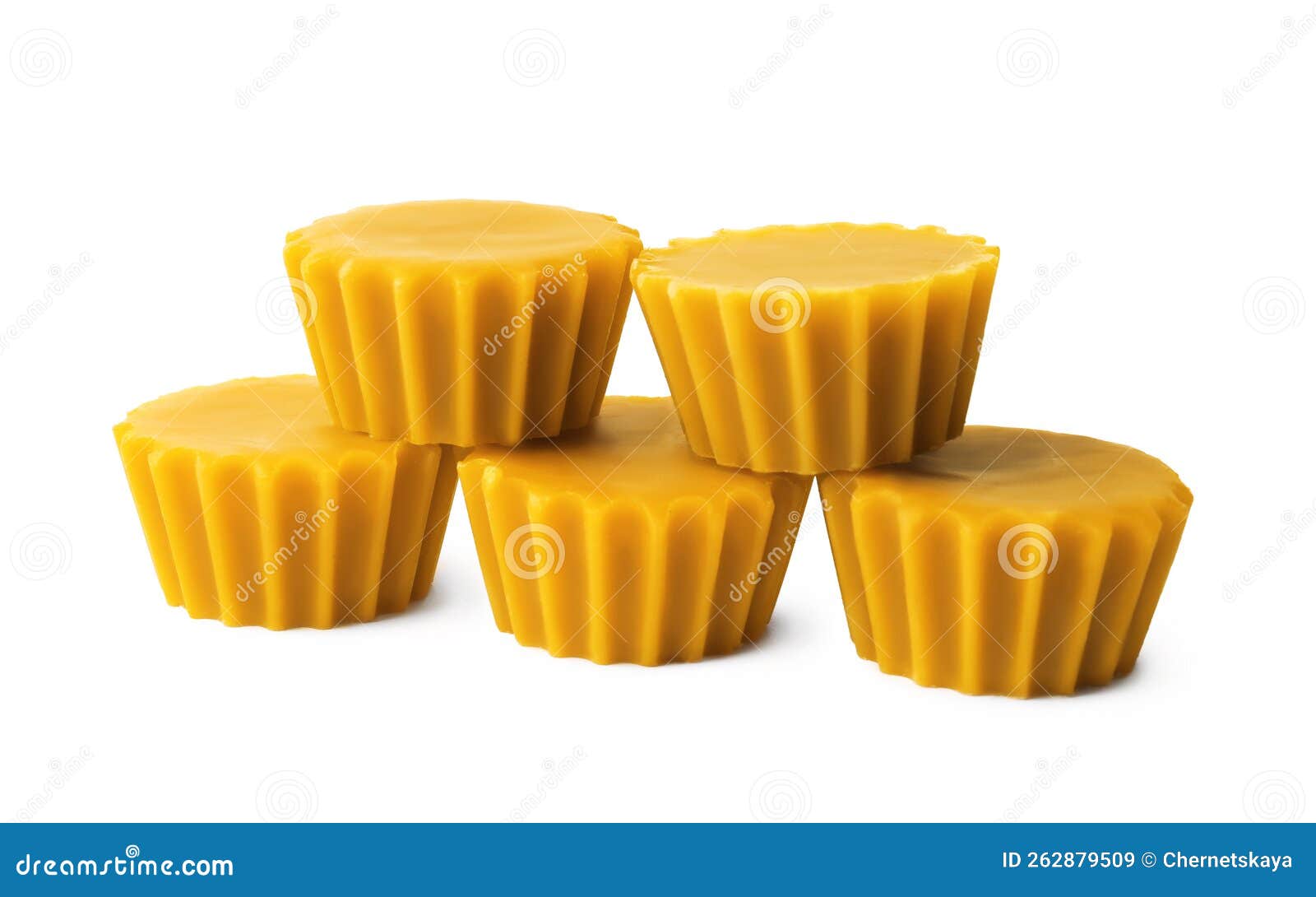 Natural Beeswax Cake Blocks on White Background Stock Image - Image of ...