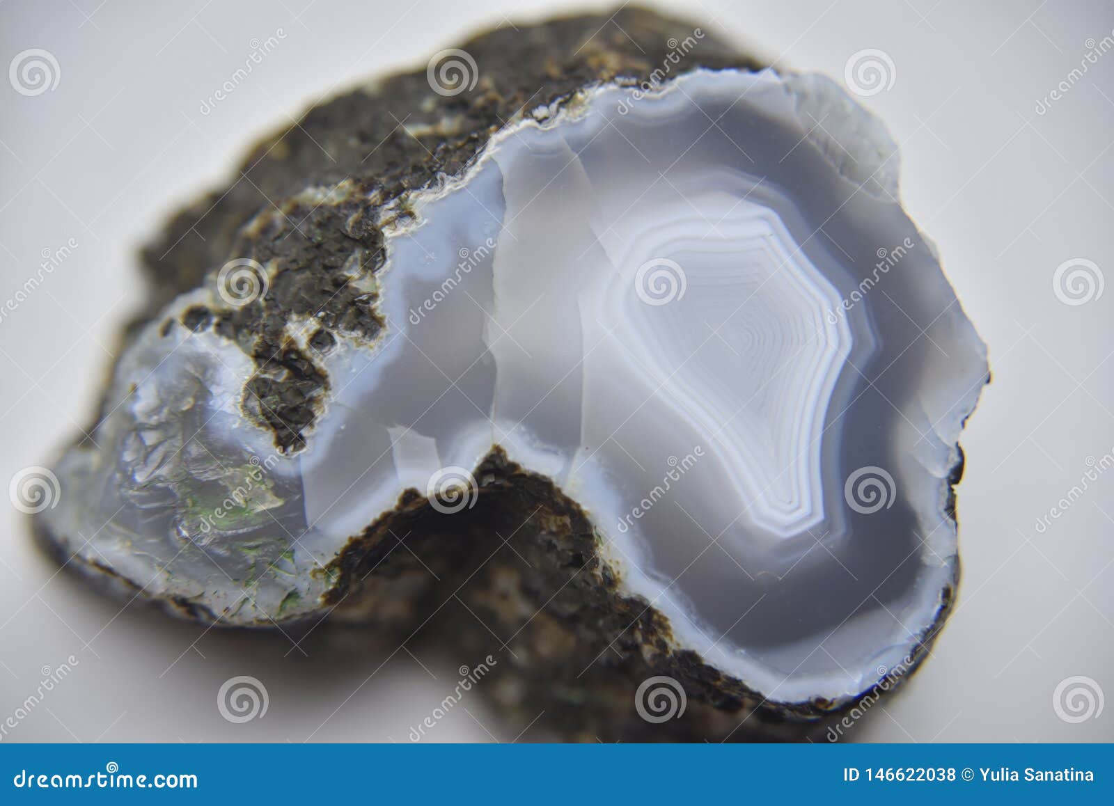 Natural blue agate stock photo. Image of condition, stone - 146622038