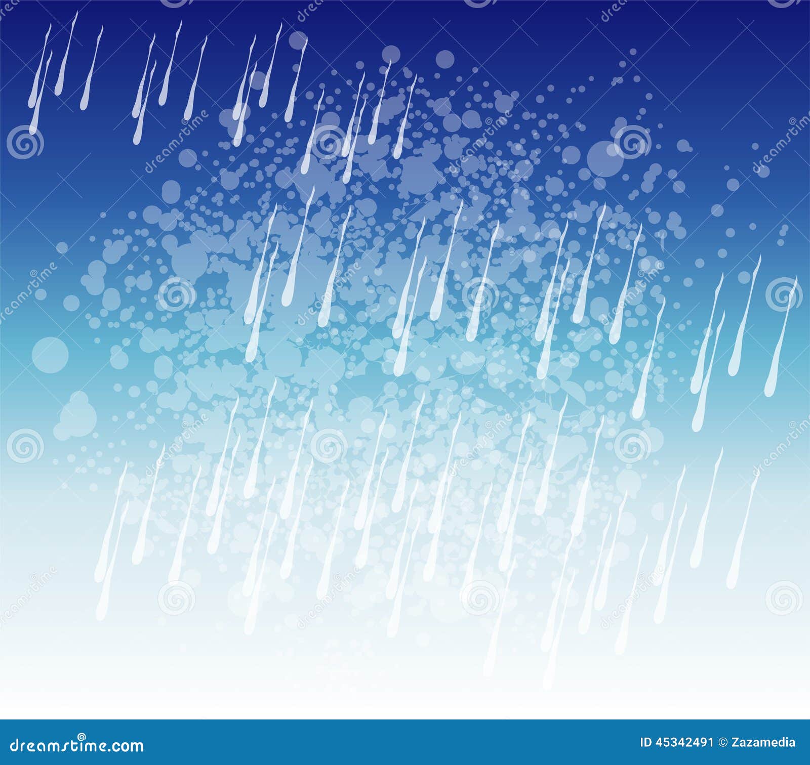 Natural Blue Background with Snow and Rain Stock Vector - Illustration ...