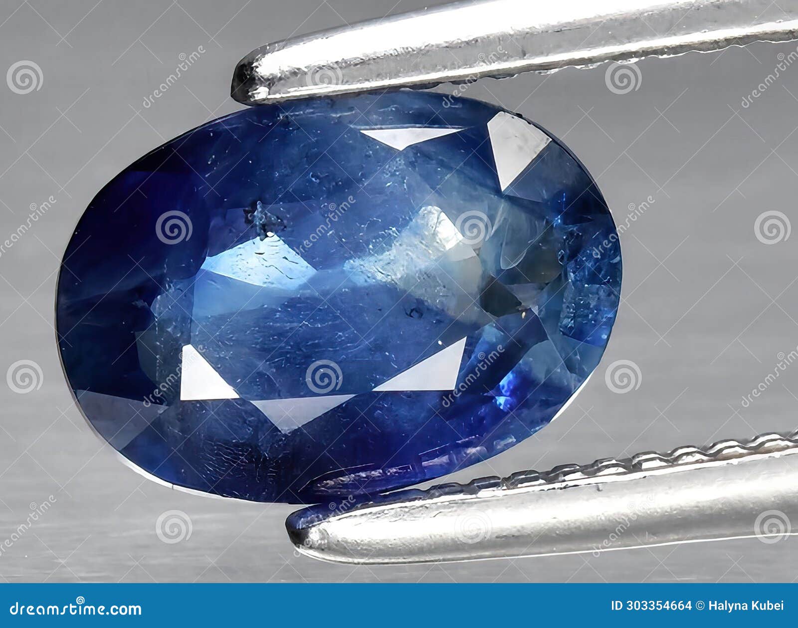 Natural Blue Sapphire Gem on the Background Stock Photo - Image of ...