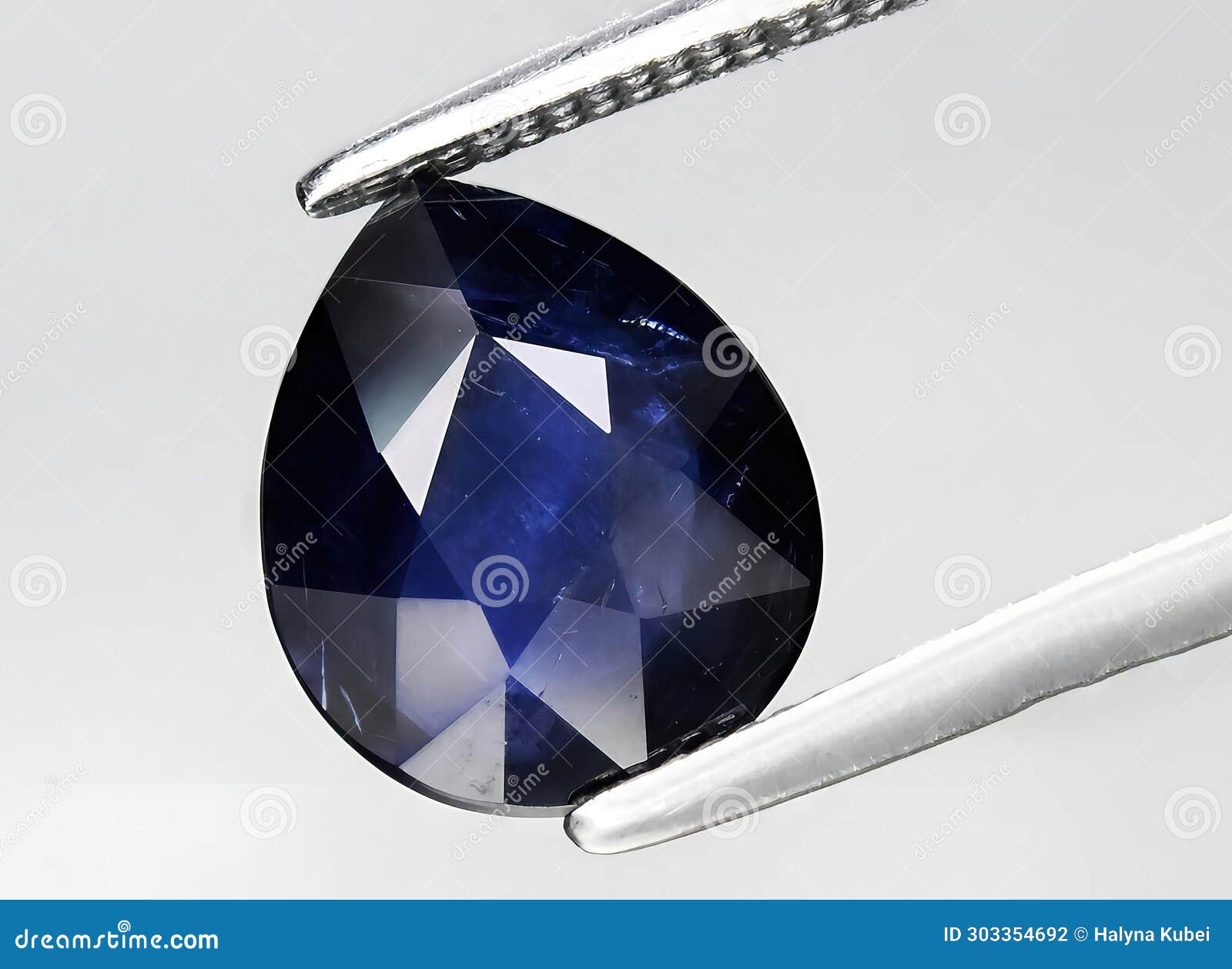 Natural Blue Sapphire Gem on the Background Stock Photo - Image of ...