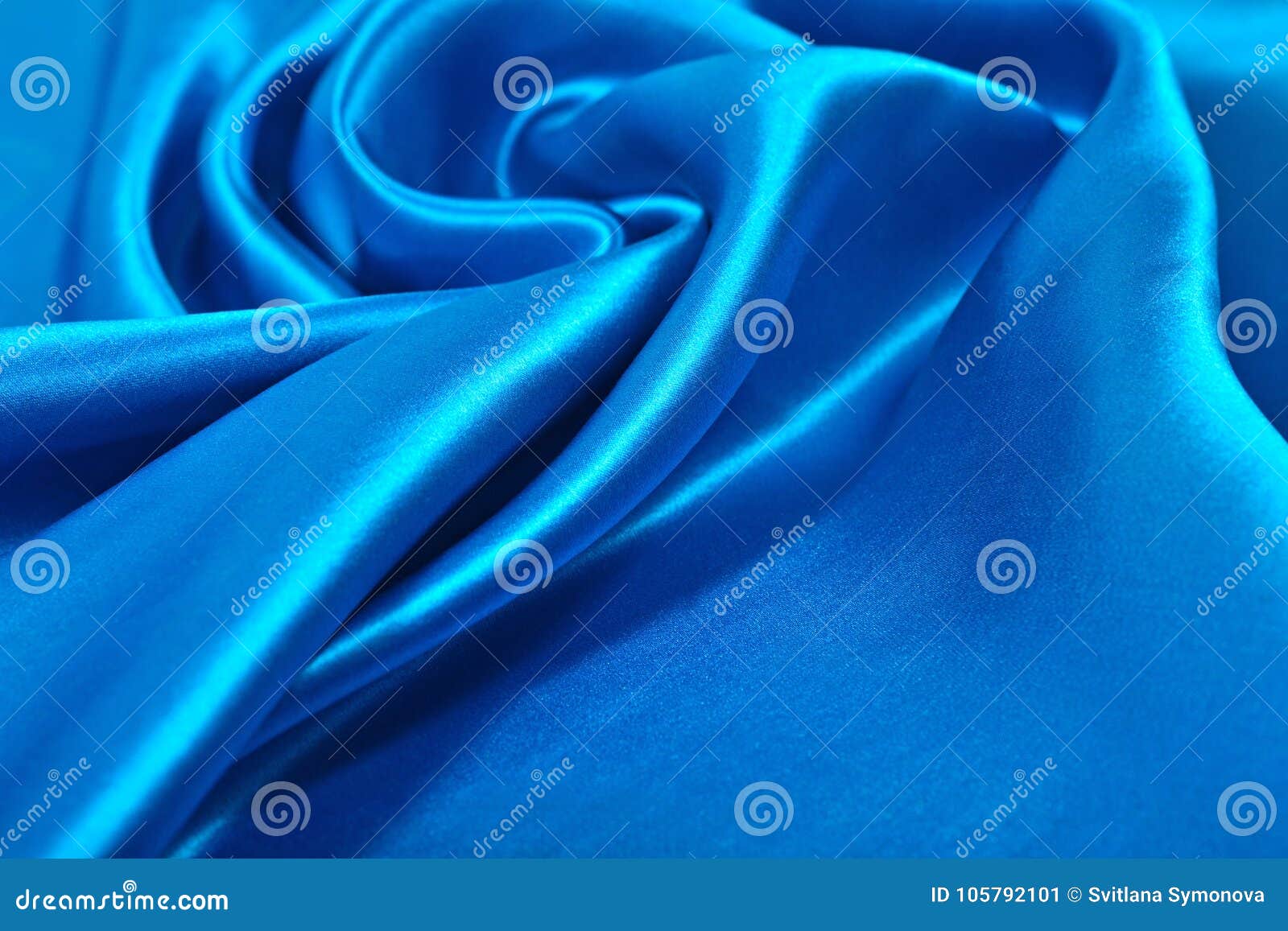 Natural Blue Satin Fabric Texture Background Stock Image - Image of ...