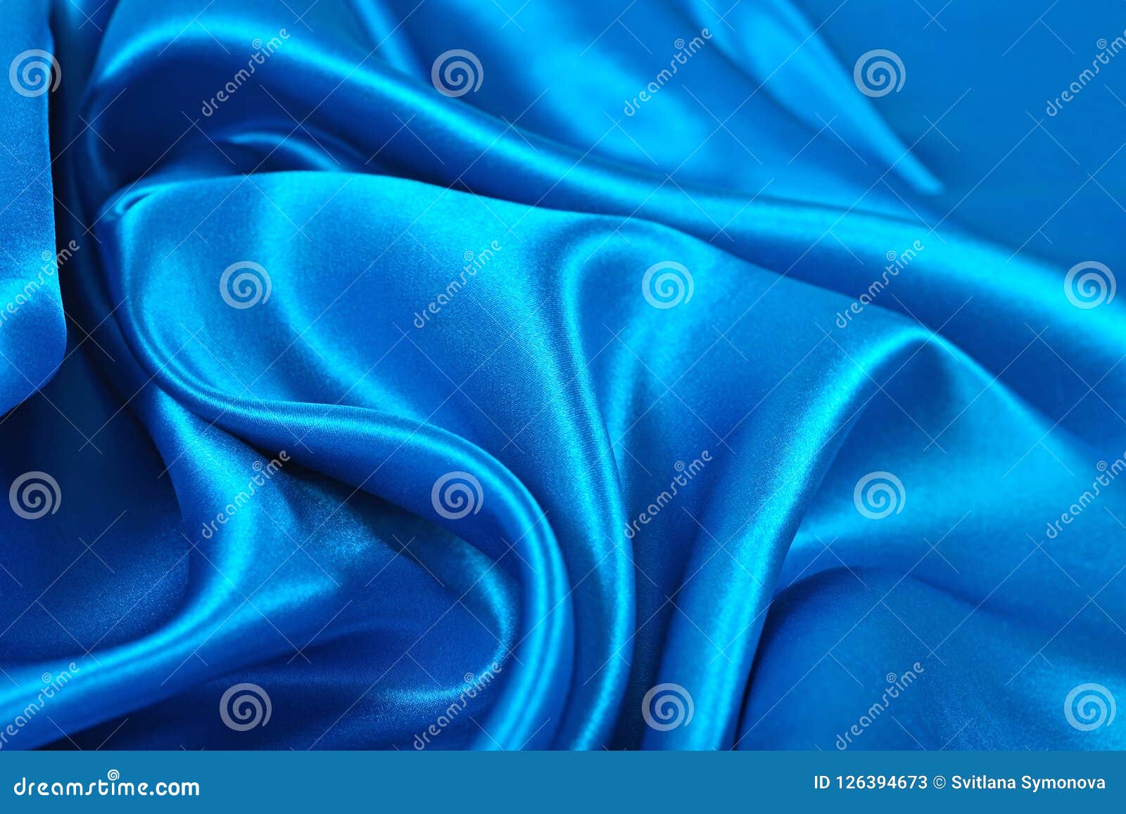 Natural Blue Satin Fabric Texture Background Stock Image - Image of ...