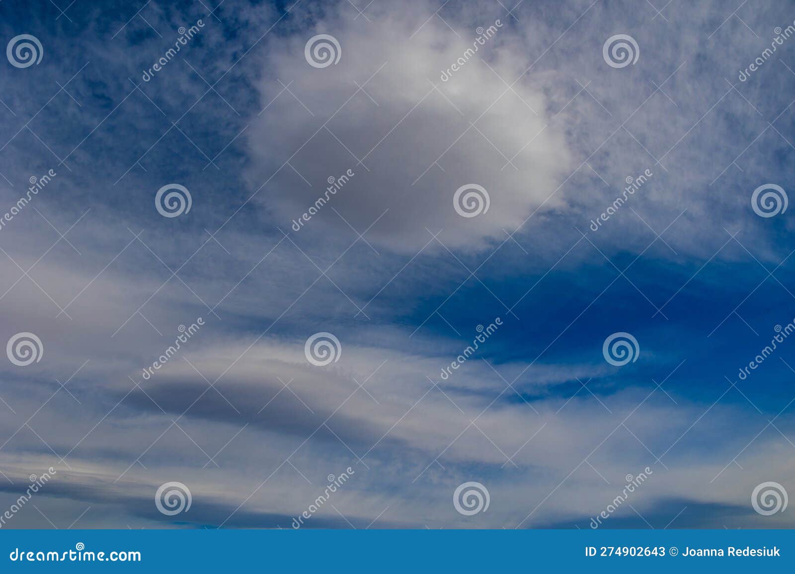 Natural Blue Sky Background on a Sunny Day with Clouds Stock Image ...