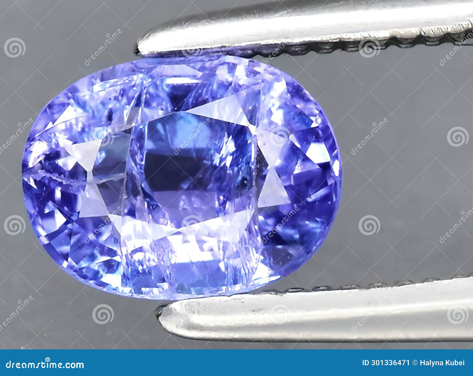 Natural Blue Tanzanite Gem on the Background Stock Image - Image of ...